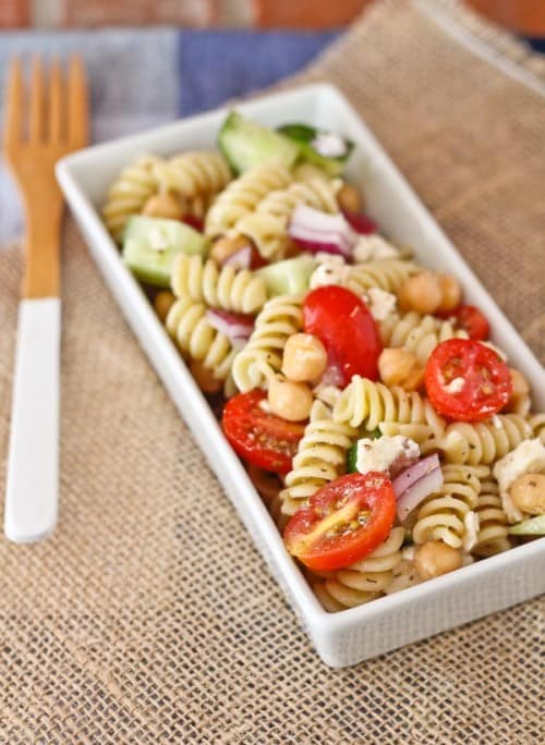 Greek Pasta Salad with Feta and Beans Recipe - Rachel Cooks®