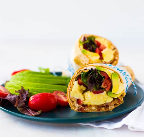 California Breakfast Wrap (Avocado, Egg, Bacon & More!) Recipe - Rachel ...