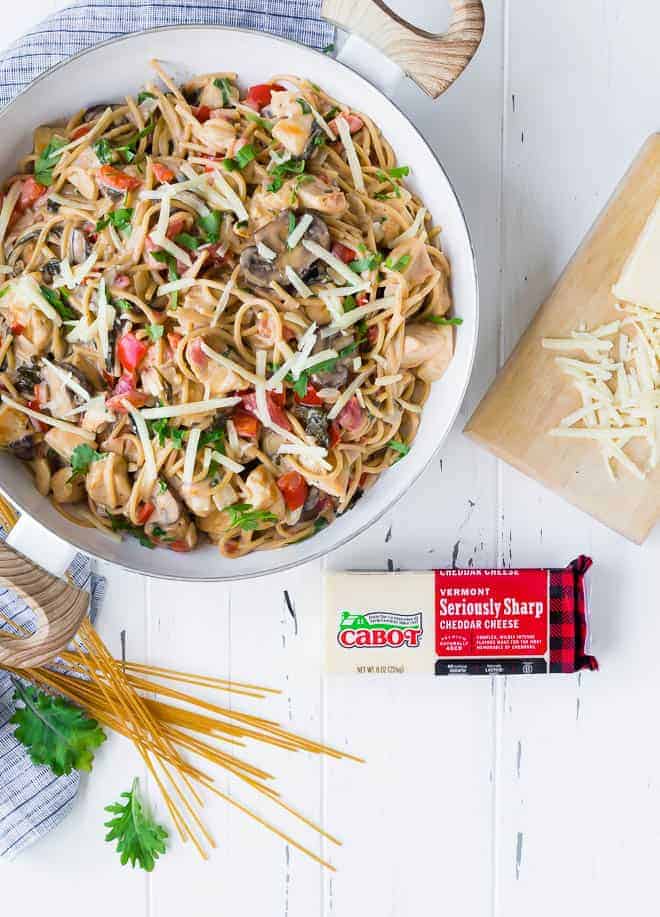 Creamy Chicken Spaghetti - one pan, endless variations! Recipe - Rachel ...