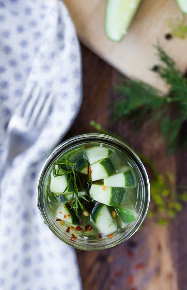 Refrigerator Dill Pickles - Quick and Easy Recipe - Rachel Cooks®