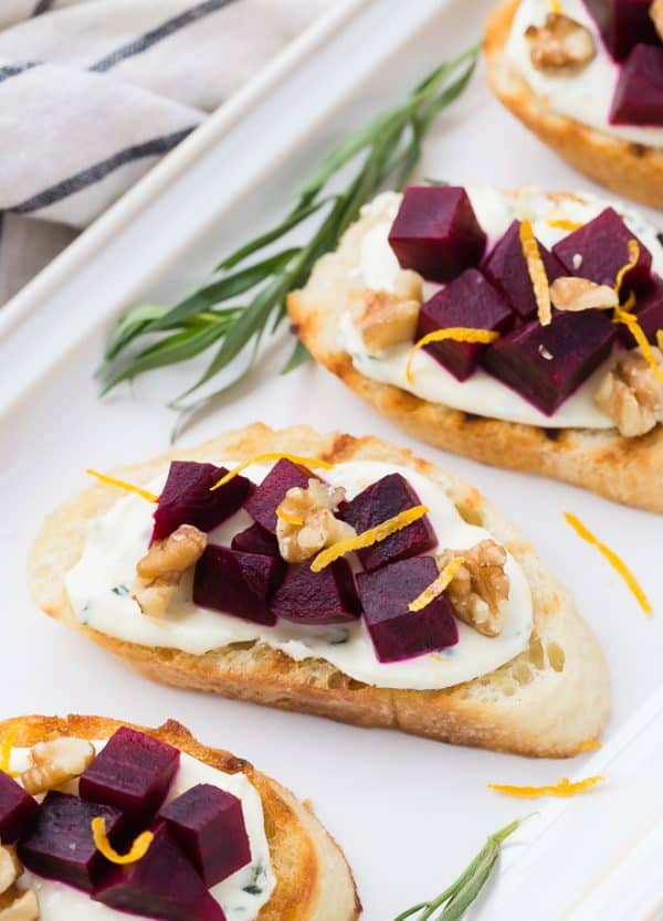 Beet Bruschetta with Orange Tarragon Goat Cheese Recipe - Rachel Cooks®