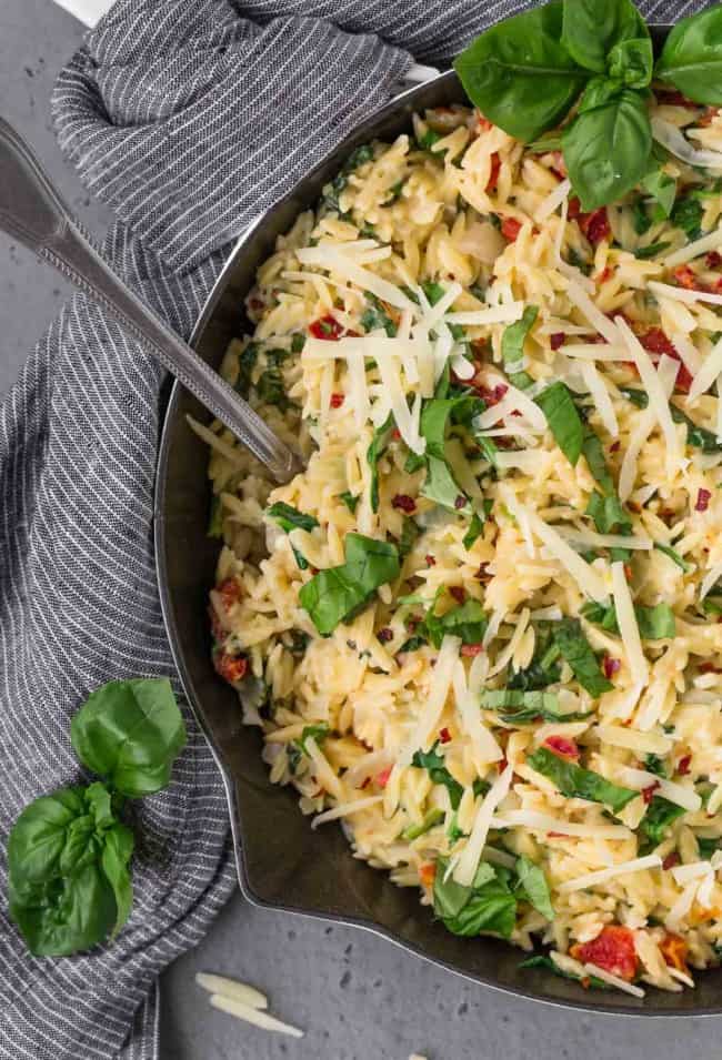 One Pot Vegetarian Orzo Recipe - Rachel Cooks®