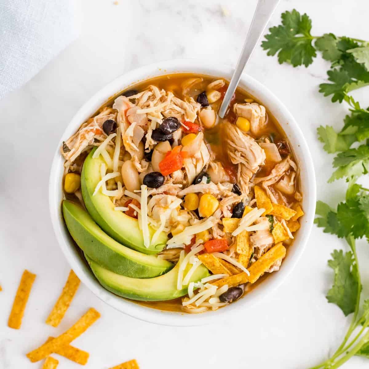 Easy Chicken Chili Recipe - FIVE ingredients! Recipe - Rachel Cooks®