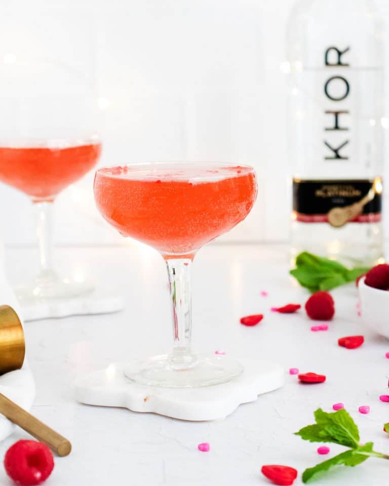 Raspberry Rosé Spritzer - easy cocktail! Recipe - Rachel Cooks®