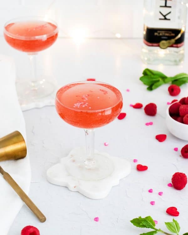 Raspberry Rosé Spritzer - easy cocktail! Recipe - Rachel Cooks®
