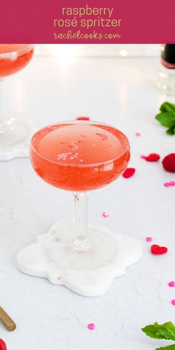 Raspberry Rosé Spritzer - easy cocktail! - Rachel Cooks®