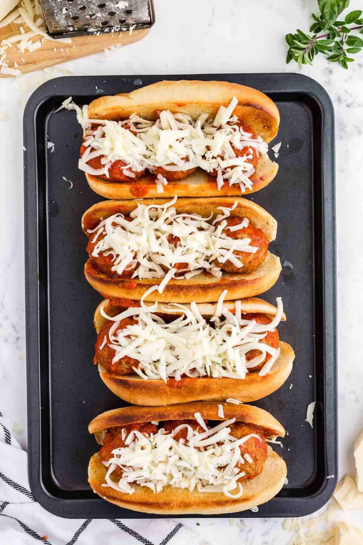 The Best Meatball Subs - with garlic bun! Recipe - Rachel Cooks®