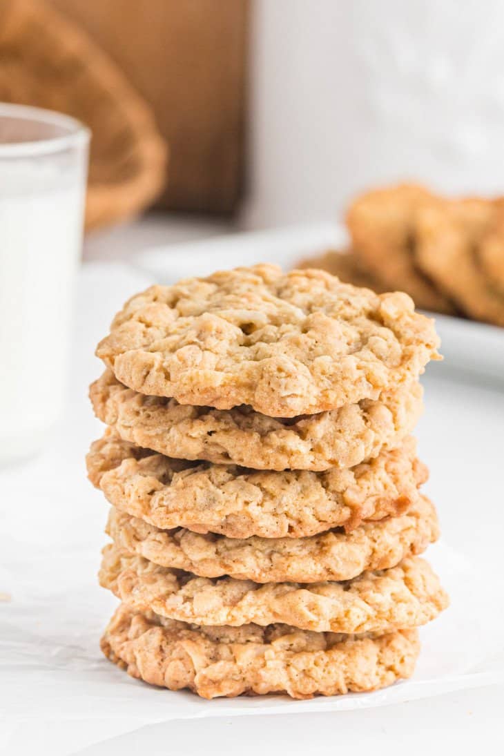 Coconut Oatmeal Cookies - perfectly crispy! Recipe - Rachel Cooks®