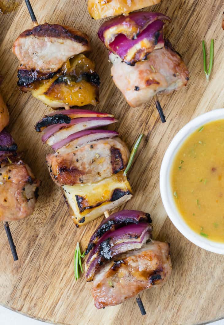 Grilled Pork Kabobs with Apples Recipe - Rachel Cooks®