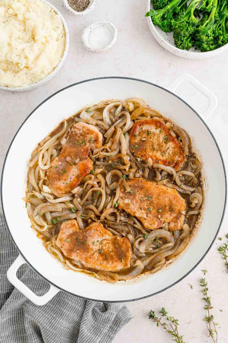 Pork Chops with Balsamic Caramelized Onions Recipe - Rachel Cooks®