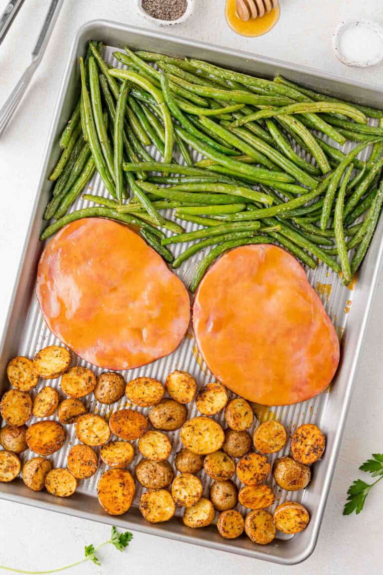 Ham Steak Sheet Pan Dinner