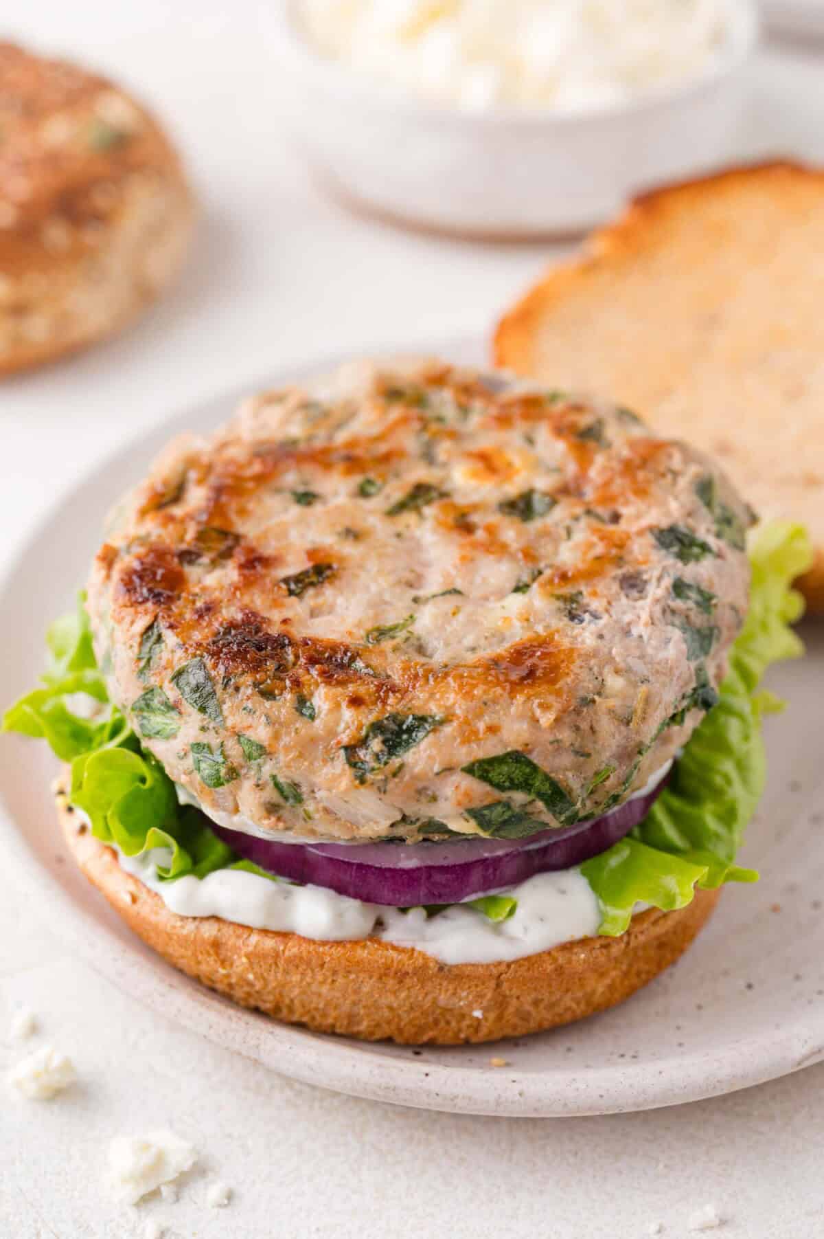 Greek Turkey Burgers