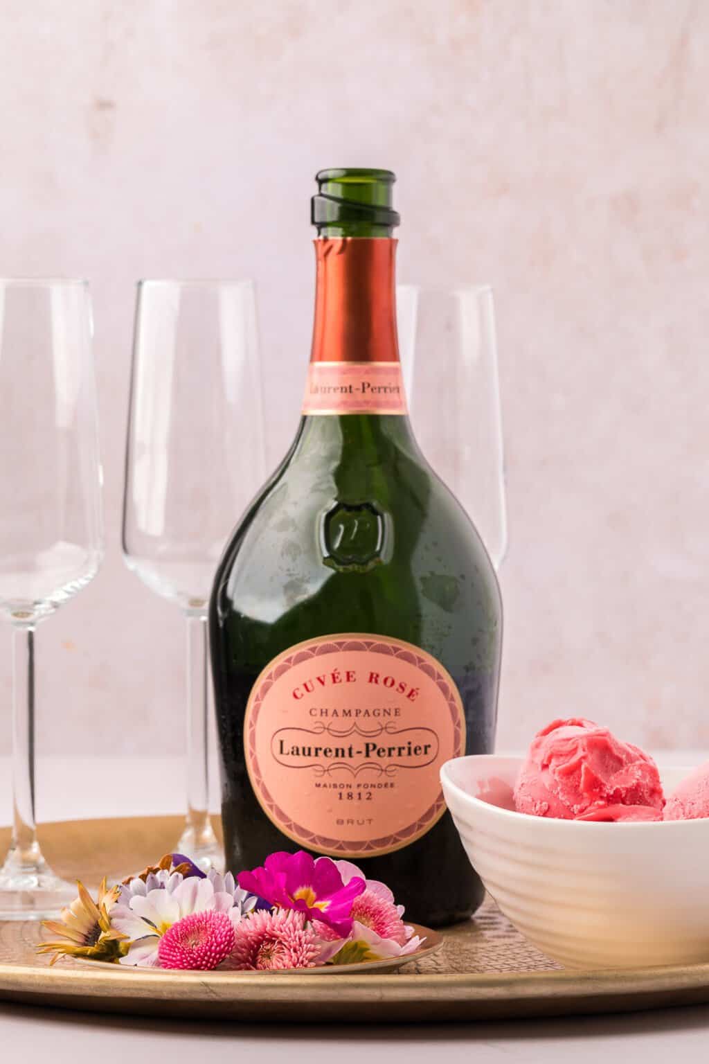 Raspberry Sorbet Champagne Float