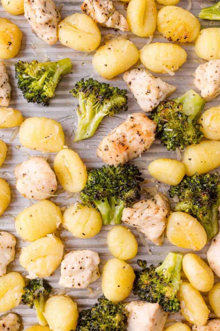Garlic Butter Sheet Pan Gnocchi Dinner