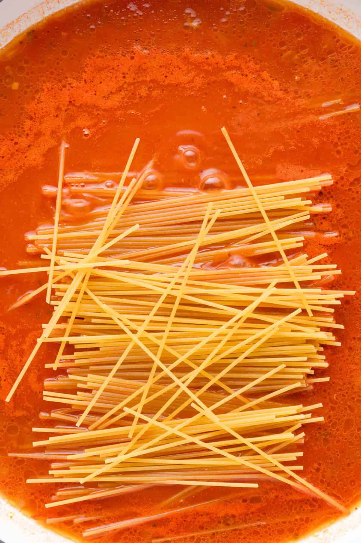 One Pan Spaghetti