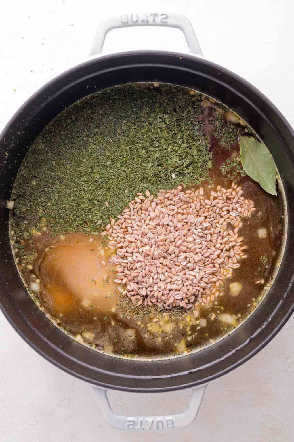 Chicken Farro Soup Recipe - Rachel Cooks®
