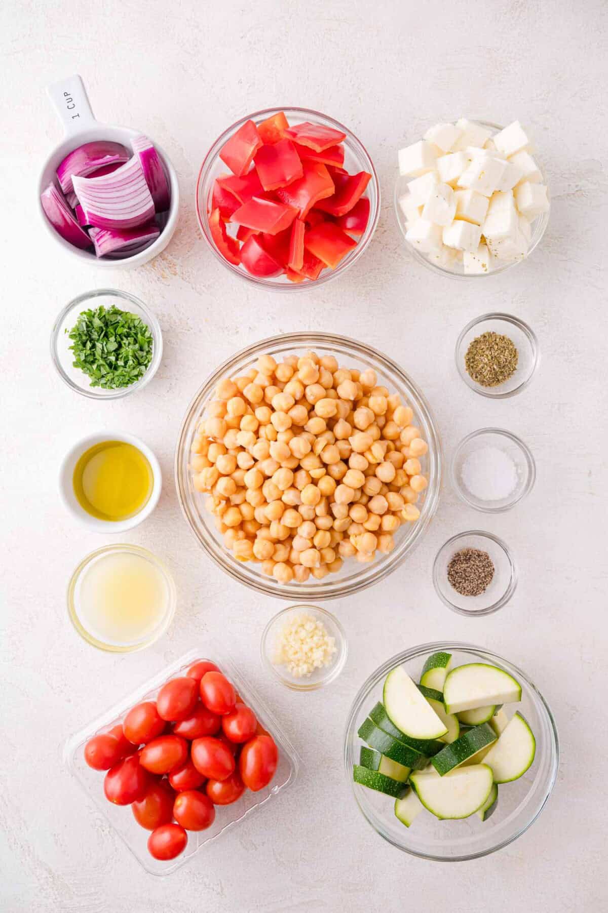 Mediterranean Chickpea and Halloumi Sheet Pan Dinner