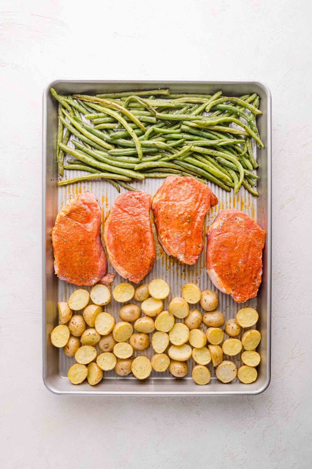 Ranch Pork Chops Sheet Pan Dinner
